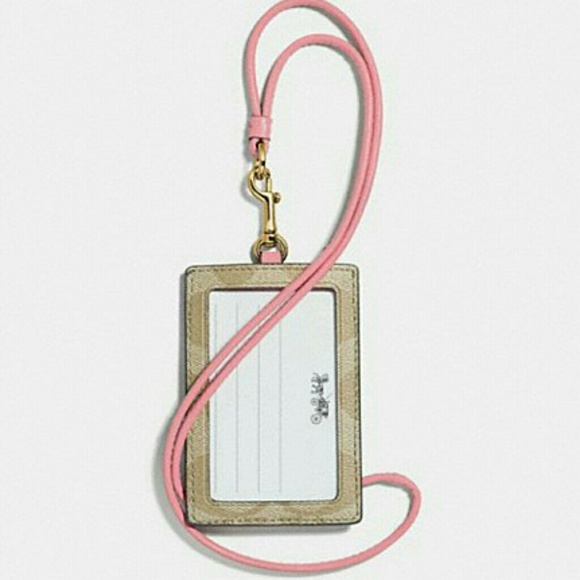 Coach | Bags | Coach Idbadge Lanyard In Signature Canvas | Poshmark
